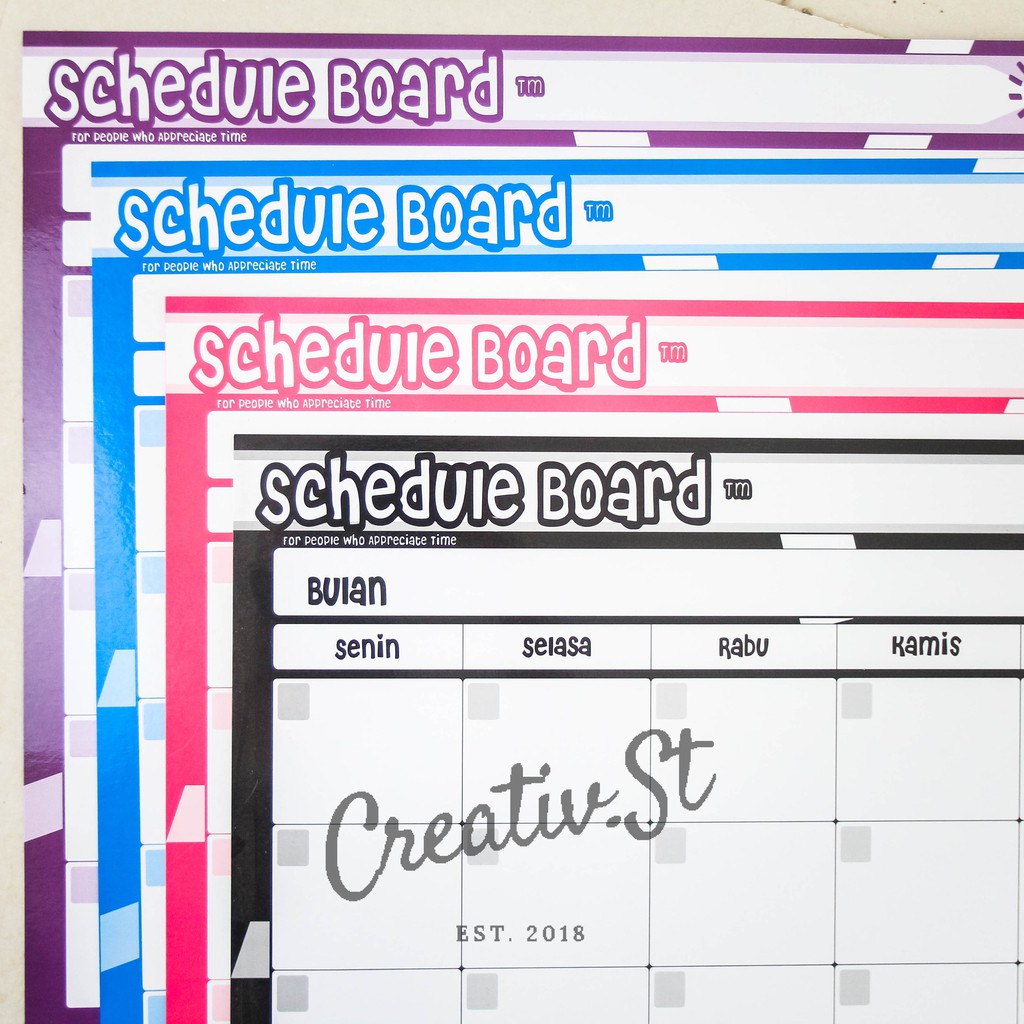 Jual Schedule Board / Papan Jadwal bisa Dihapus | Shopee Indonesia