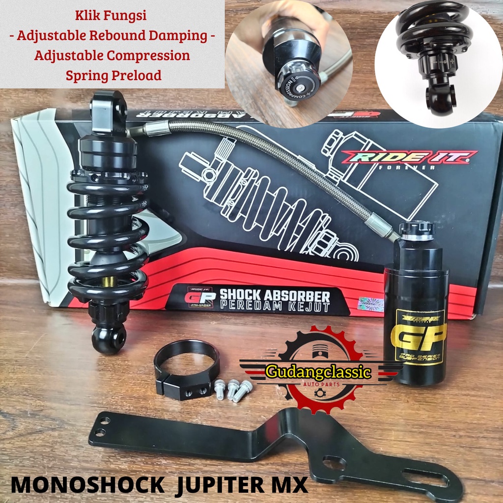 Jual Monoshock JUPITER MX Tabung Pisah Ride It GP 103 MX New, Old Mono Shock MX King Klik 2 ...