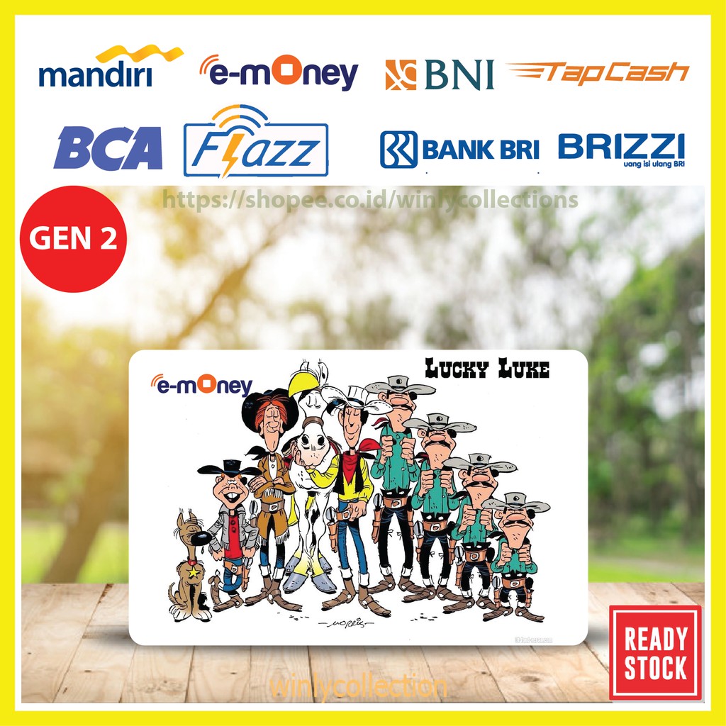 Jual Emoney Gambar ANIME Lucky Luke Keren Etoll Emoney Mandiri Flazz ...