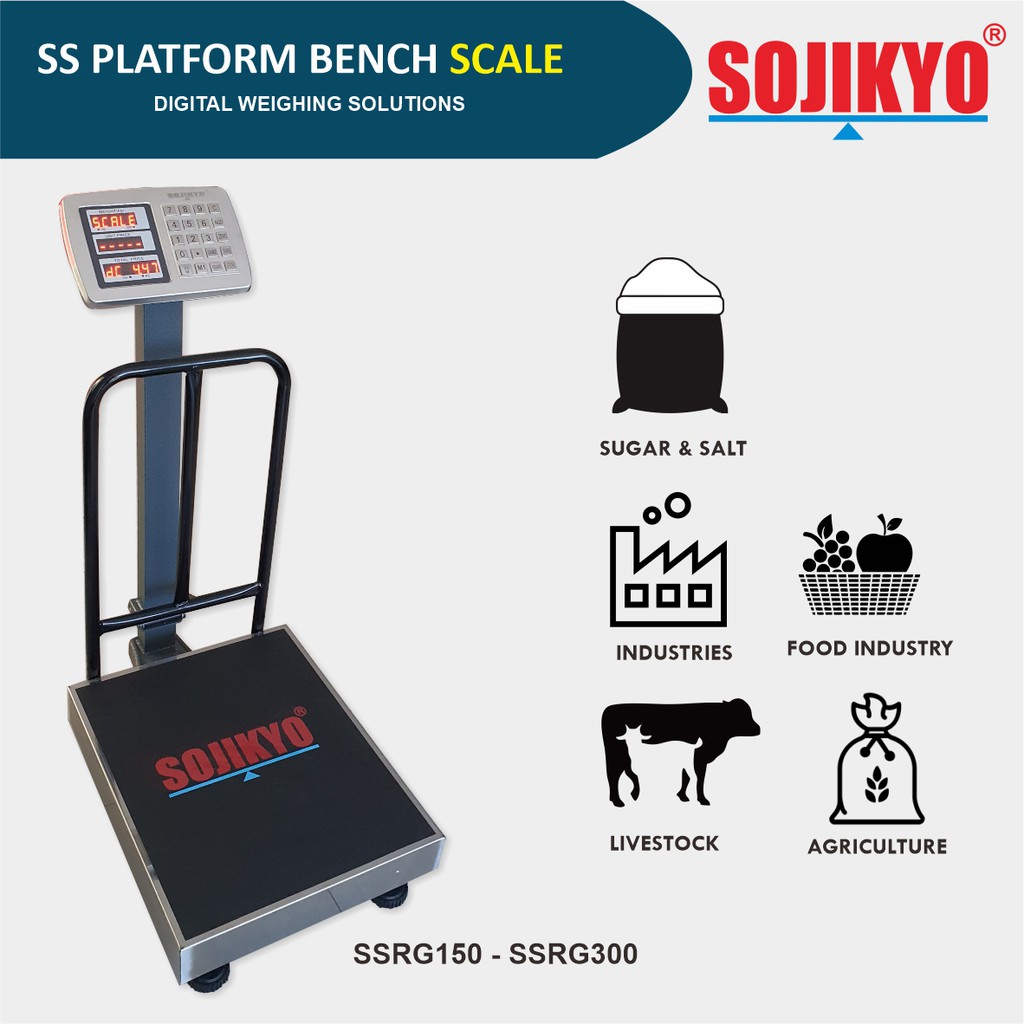 Jual Timbangan Digital SOJIKYO 150kg Stainless Steel platform + Pagar ...