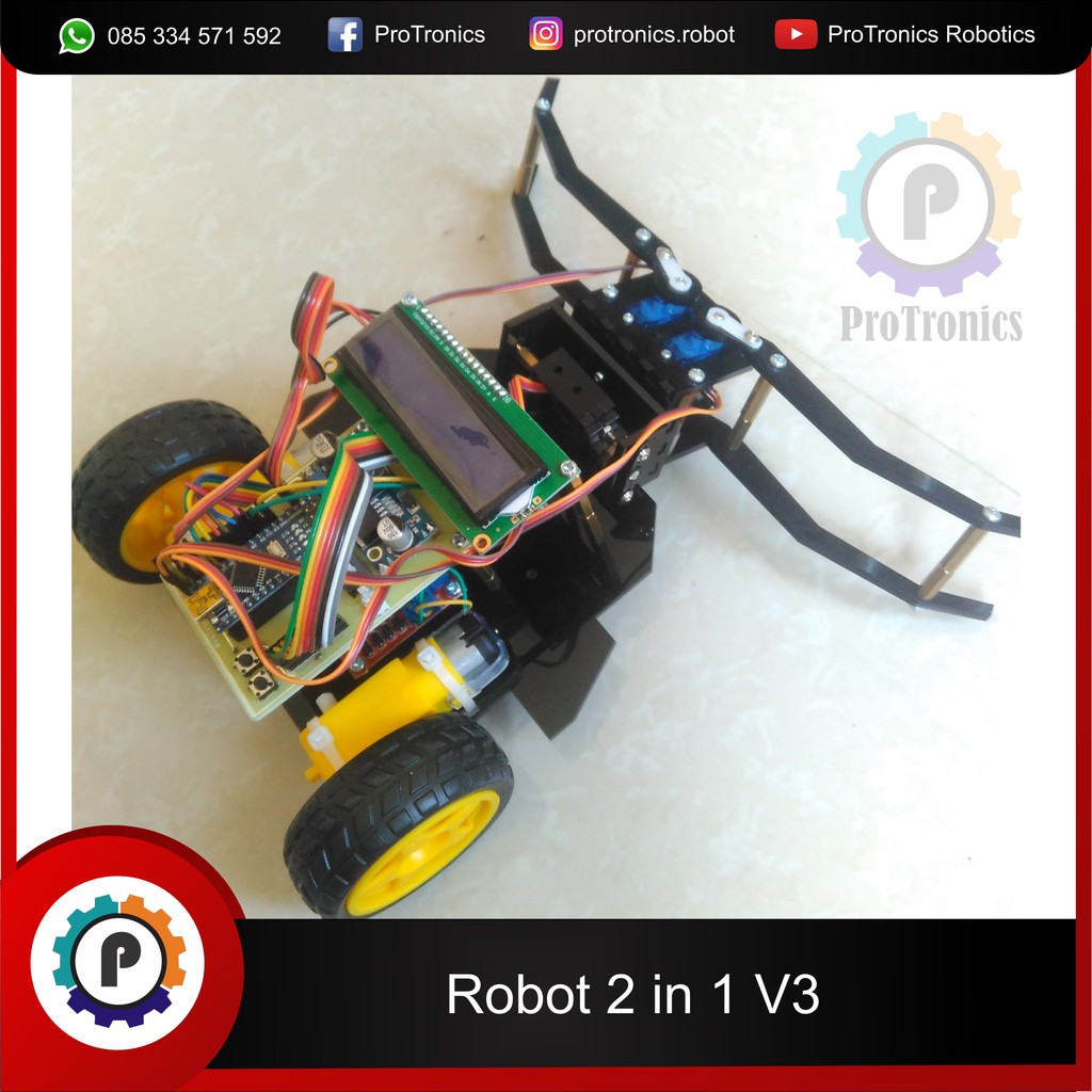 Jual Robot 2 in 1 Robot Transporter + Line Follower Micro Arduino V3 ...