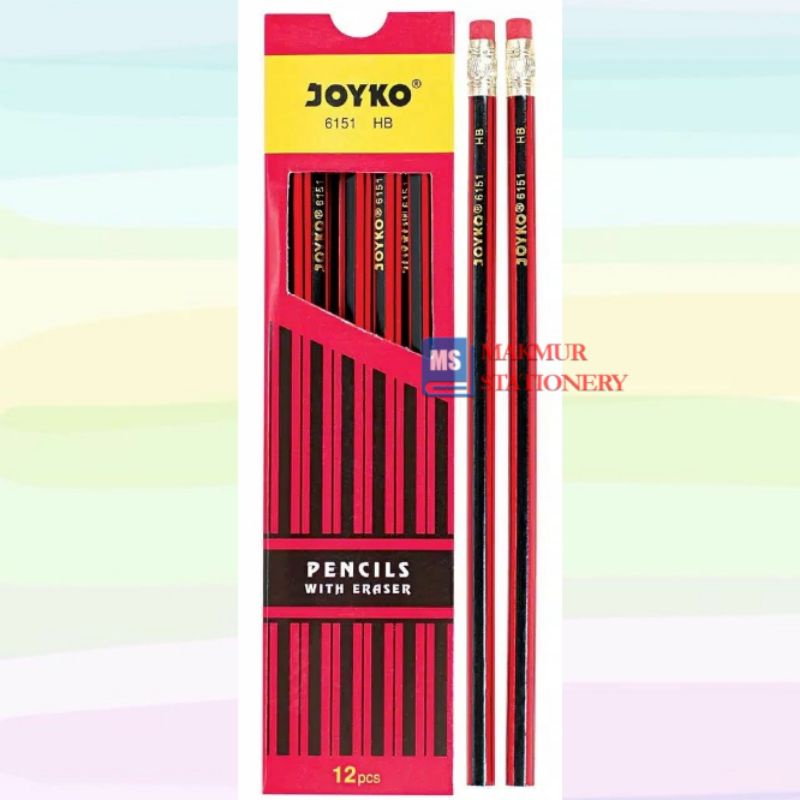 Jual Pensil HB Merah Joyko 6151 (12 Pcs) | Shopee Indonesia