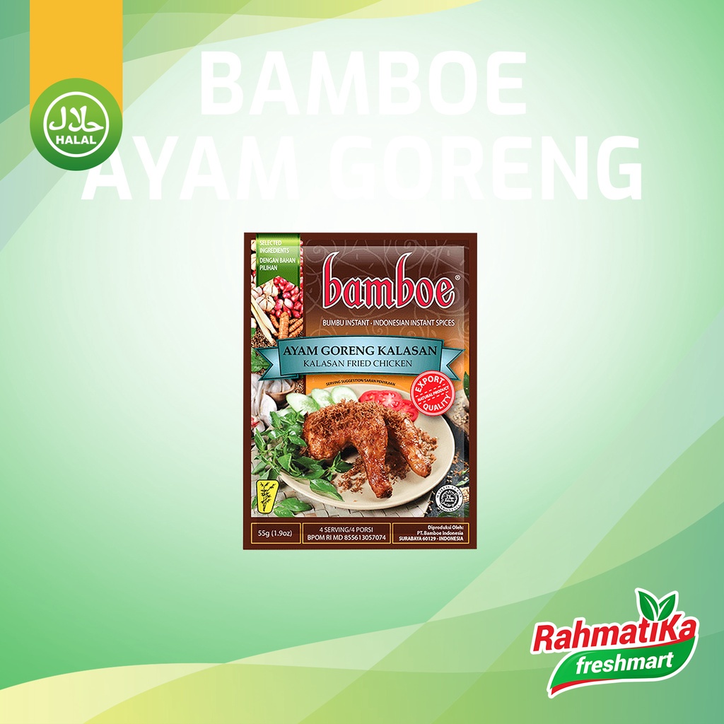 Jual Bamboe Ayam Goreng Kalasan / Bumbu Instan 55 gr | Shopee Indonesia