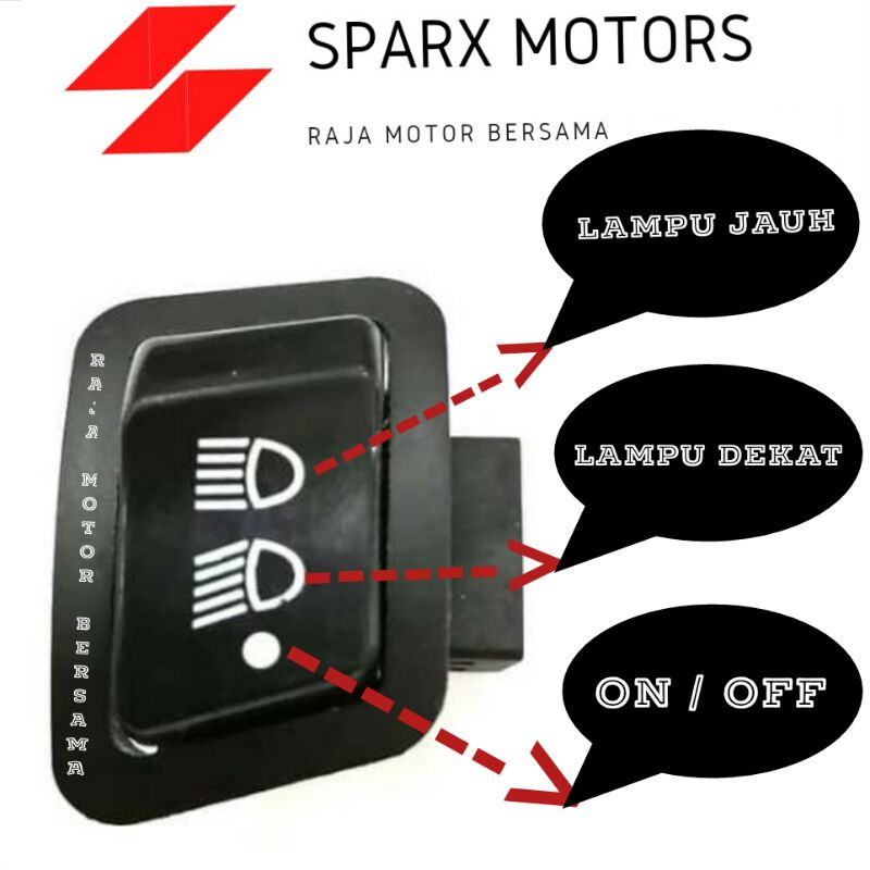 Jual Saklar lampu Dim VARIO 110 Esp LED soket 5 pin Saklar lampu On off ...