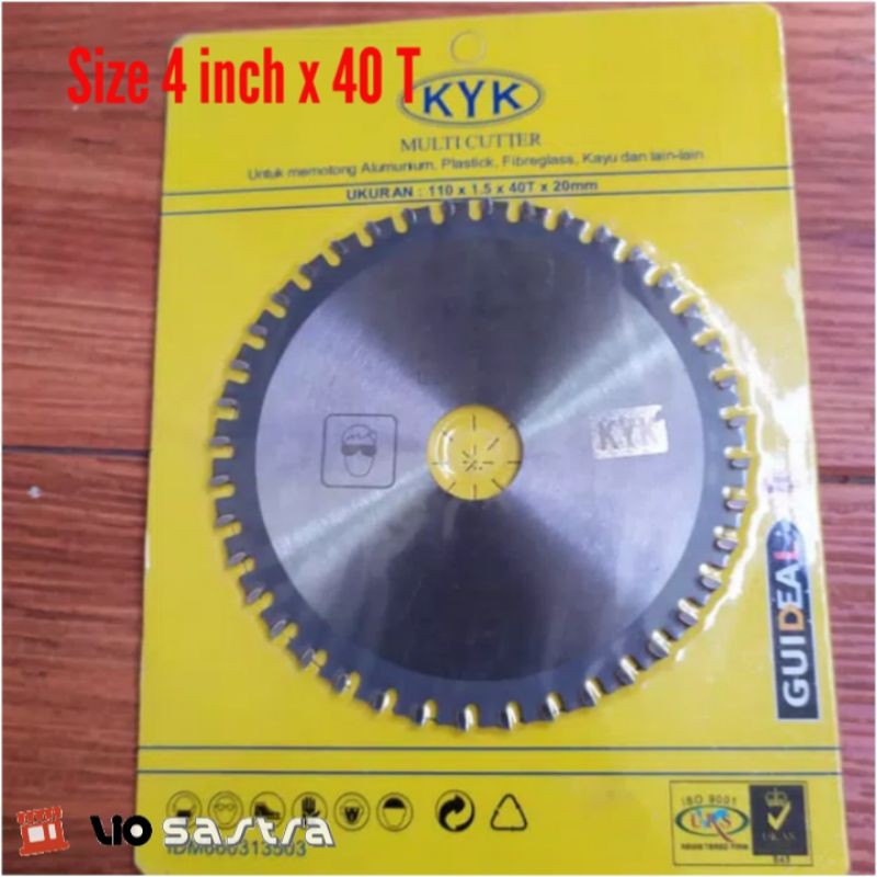 Jual Gergaji potong alumunium 4 INCH x 40 T KYK Gergaji kayu 4 INCH ...