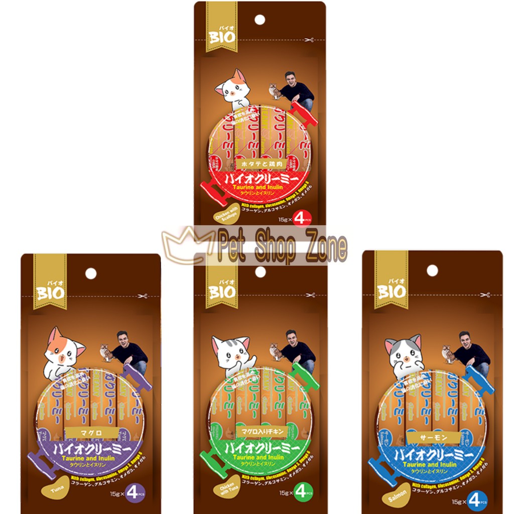 Jual BIO CREAMY CAT TREAT SNACK CEMILAN KUCING BASAH | Shopee Indonesia