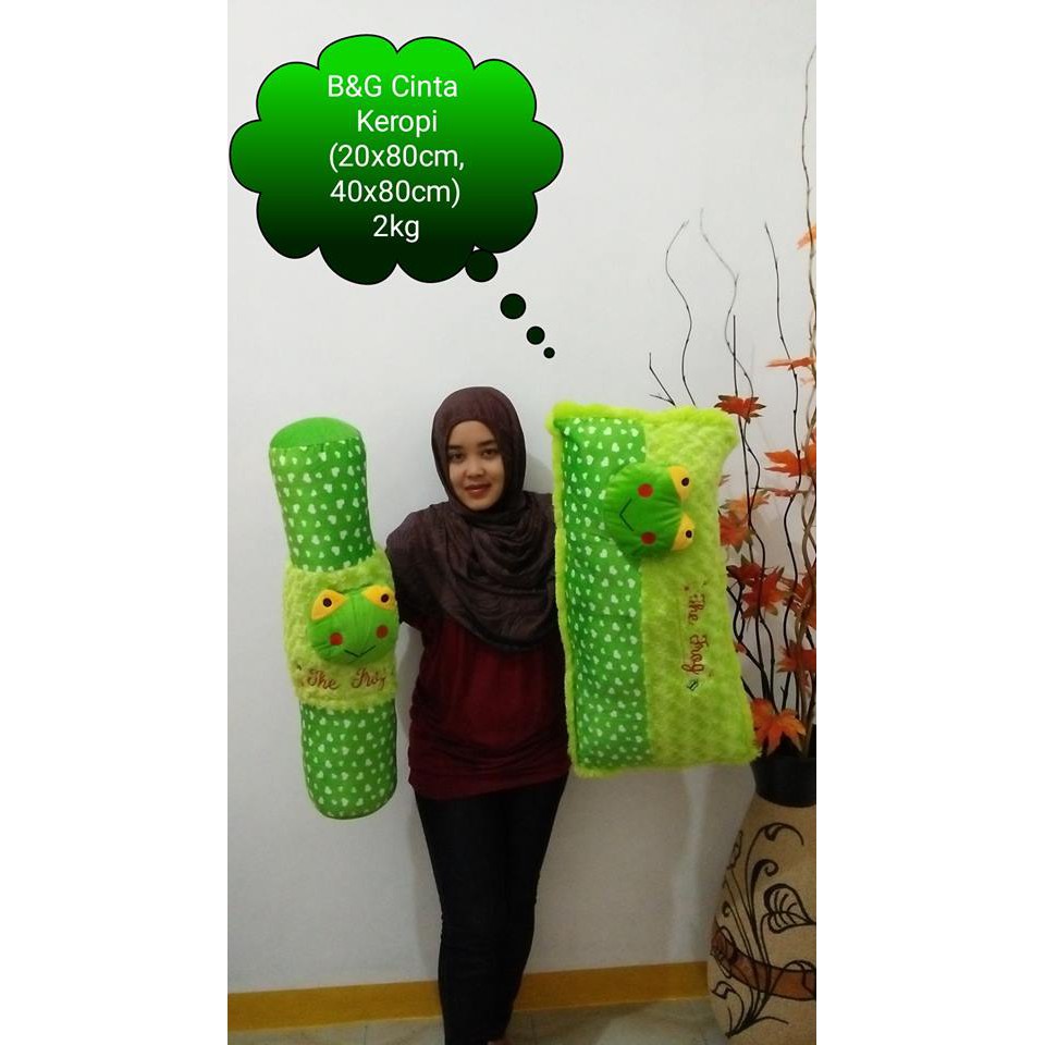 Jual HANYA 2 KG BANTAL GULING CINTA KARAKTER KEROPI UKURAN 80 CM ...
