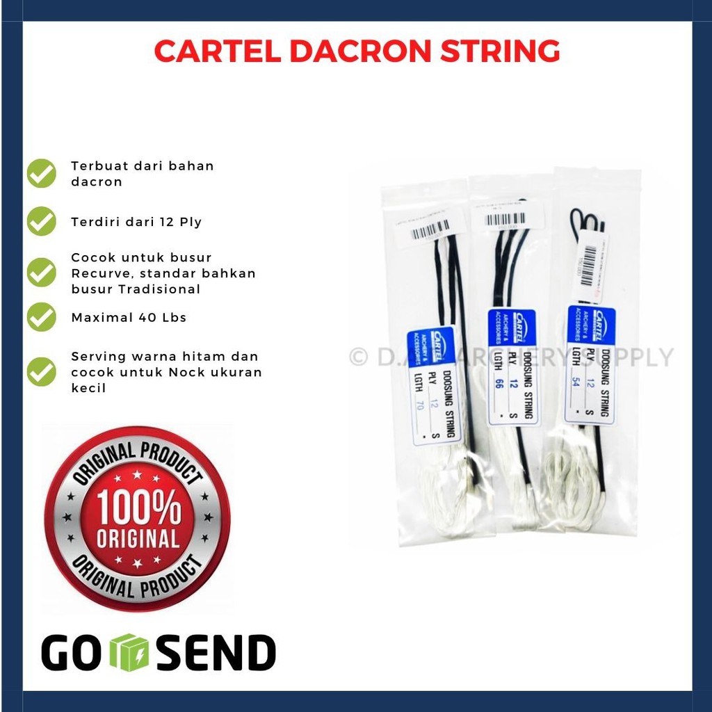 Jual CARTEL DACRON STRING / TALI BUSUR PANAH | Shopee Indonesia