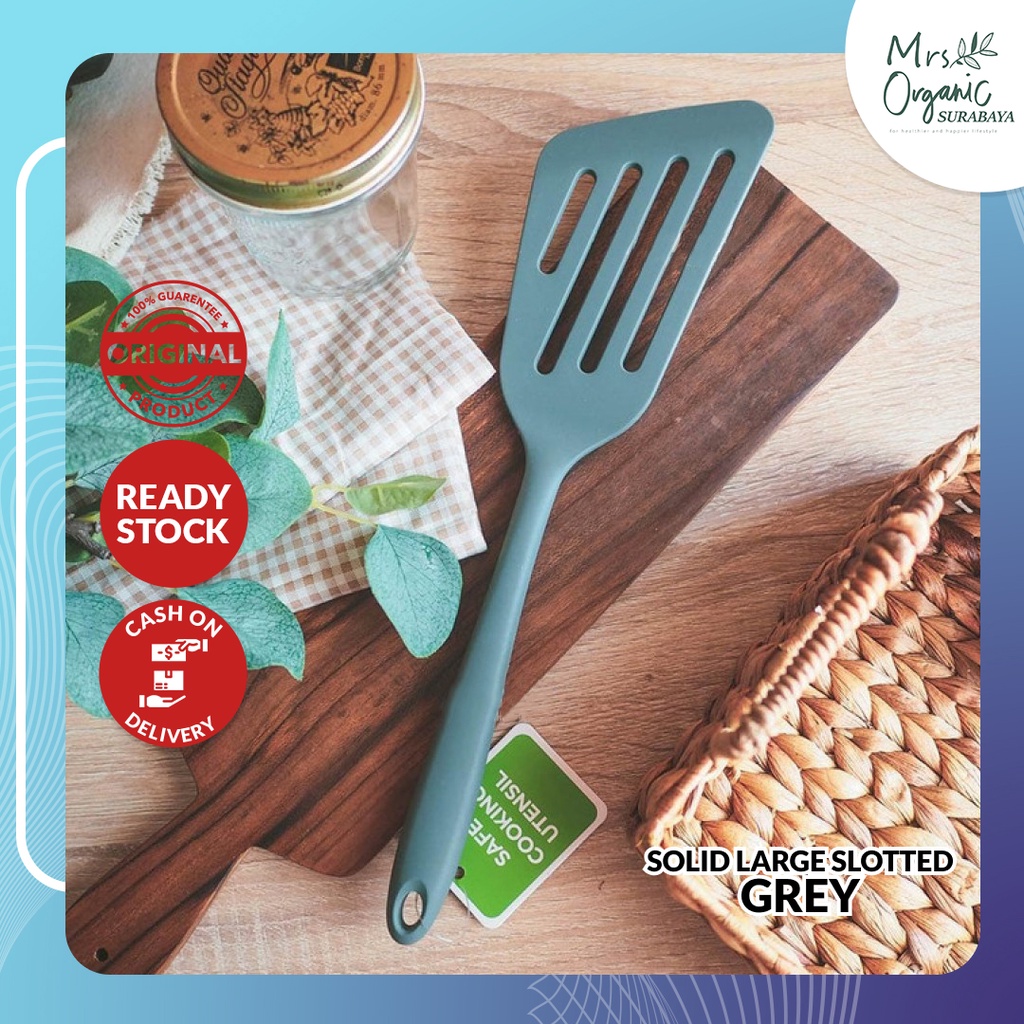 Jual Spatula Large Slotted Turner Grey | Shopee Indonesia