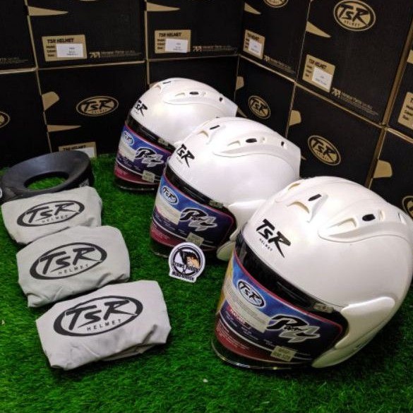 Jual Helm TSR ram 4 White Glass | Shopee Indonesia