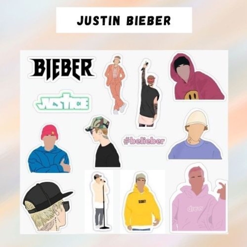 Jual JUSTIN & HAILEY BIEBER stickers | aesthetic stickers justin ...
