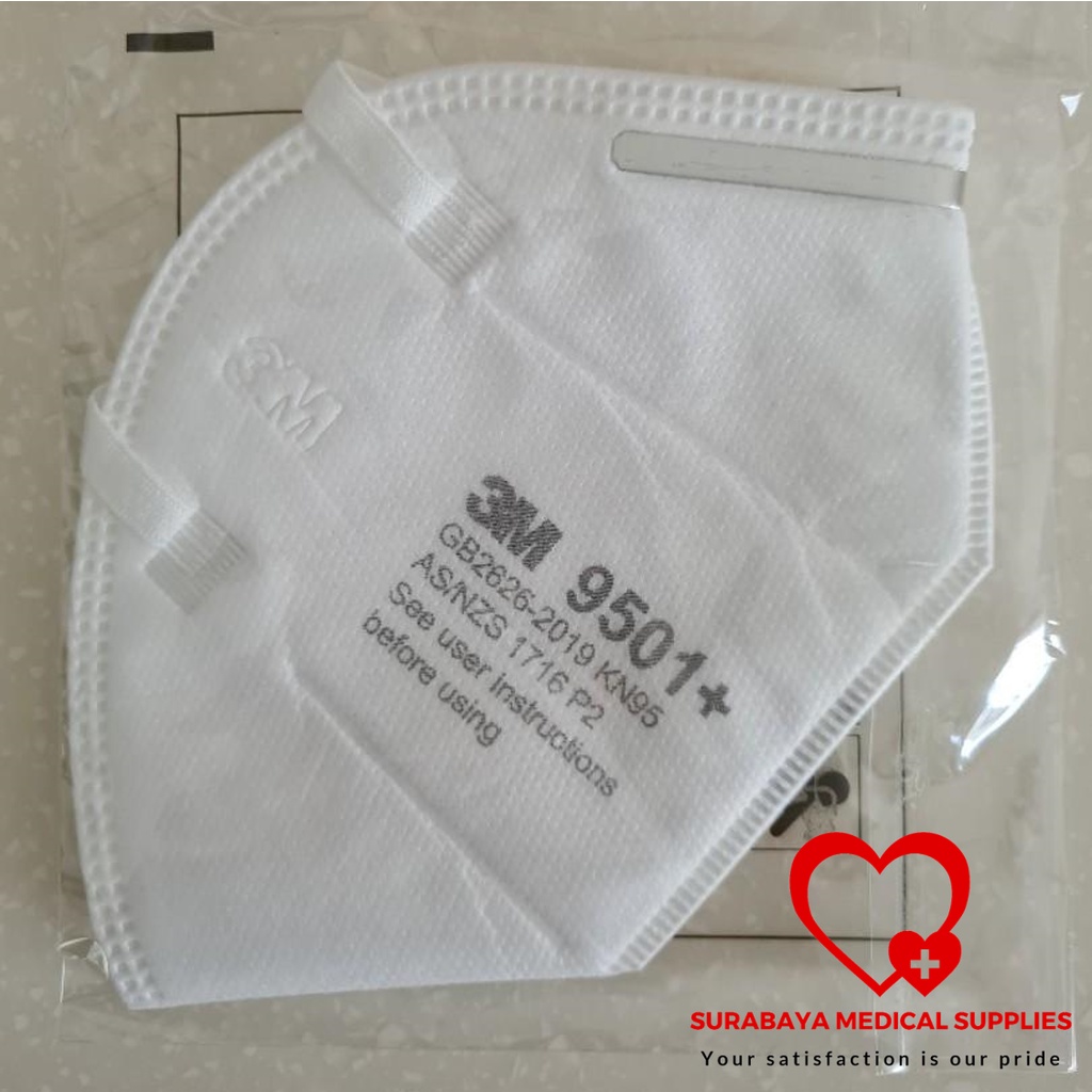 Jual ORIGINAL Masker 3M 9501 KN95 Earloop BOX isi 10 pcs Surabaya | Shopee Indonesia