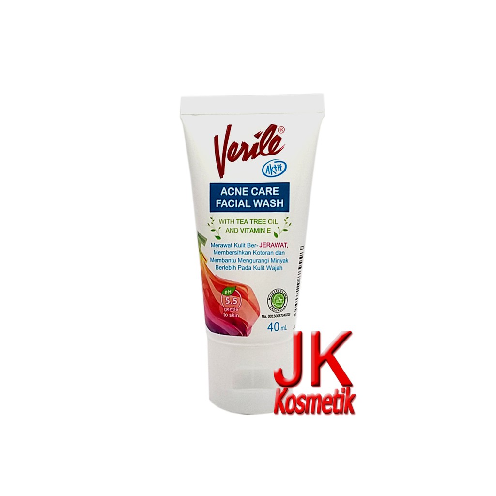 Jual VERILE ACNE CARE FACIAL WASH 40 ml - Khusus Jerawat | Shopee Indonesia