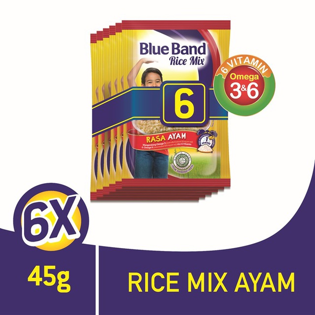 Jual Blue Band Rice Mix Chicken Makanan Instan 6 x 45 gr | Shopee Indonesia