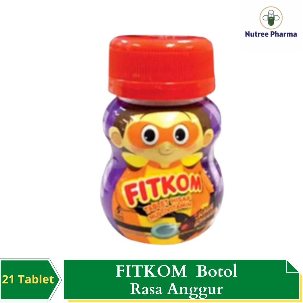 Jual FITKOM Botol Rasa Anggur isi 21 Tablet | Shopee Indonesia