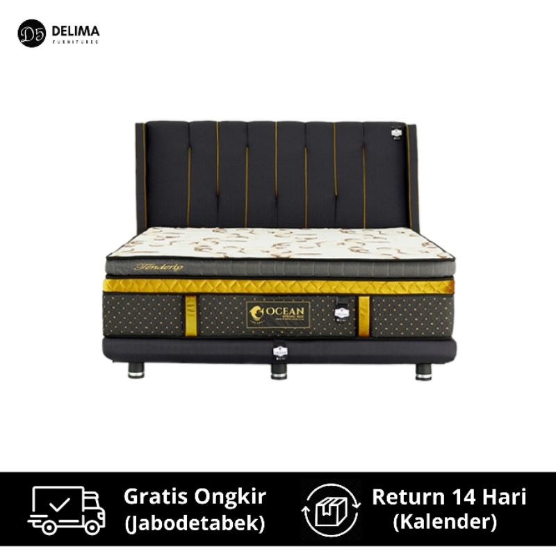 Jual Mattress Spring Bed Ocean Tenderly Kasur Matras Latex Fullset ...