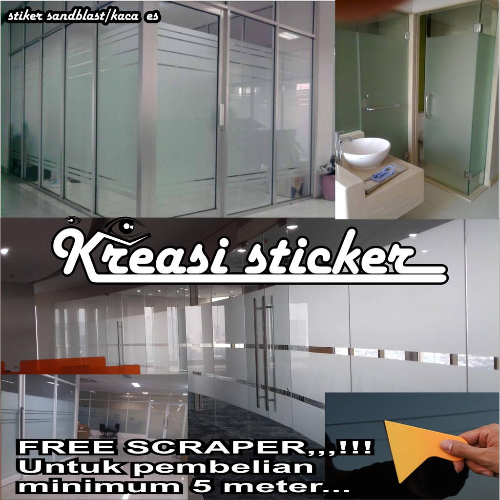 Jual stiker kaca es stiker sandblast polos murah lebar 120 dan 90cm ...