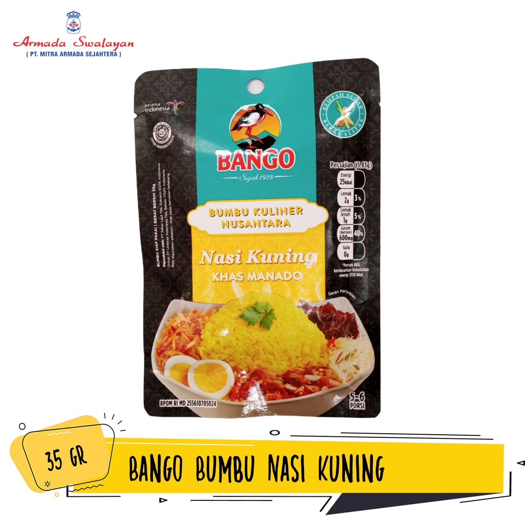 Jual Bango Bumbu Nasi Kuning Khas Manado 35g | Shopee Indonesia