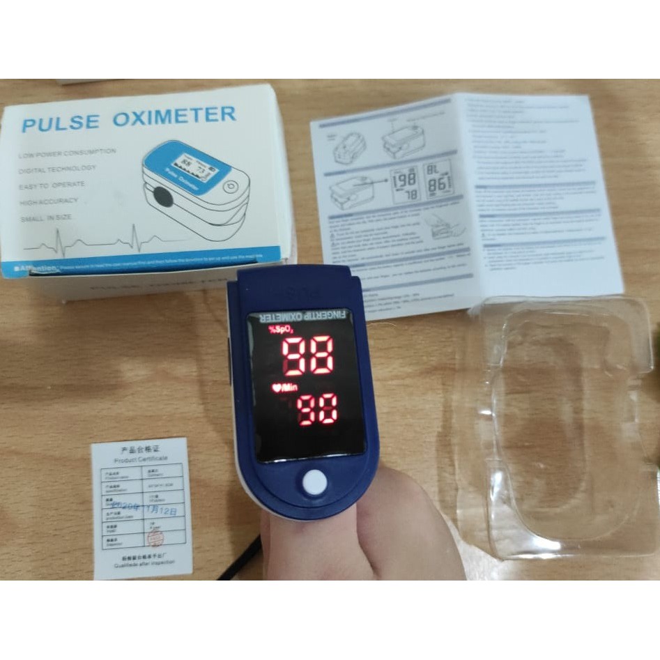 Jual Oksimeter Oximeter Oxymeter Sp02 Level Oksigen Kadar Darah Oksigen ...