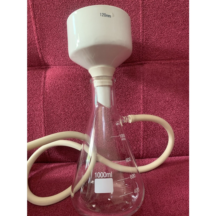 Jual Set Laboratory Corong Buchner Filter Funnel Kit Filtration 1000ml & 120mm | Shopee Indonesia