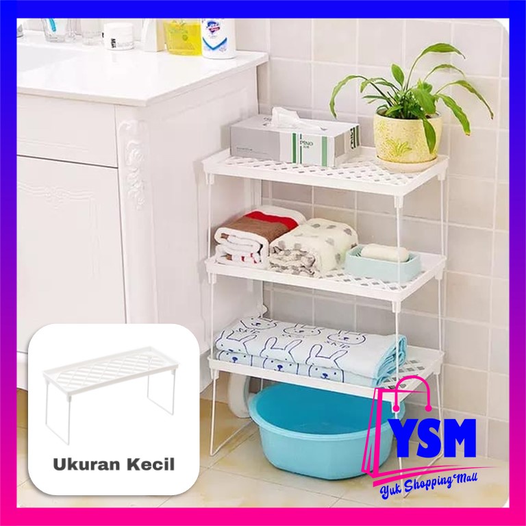 YSM RAK SUSUN LIPAT DAPUR MEJA LIPAT PORTABLE RAK PENYIMPANAN BUKU ...