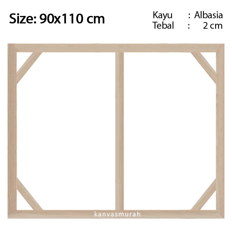 Jual Spanram 90x110 cm Span Ram Kayu Frame 110x90 cm | Shopee Indonesia