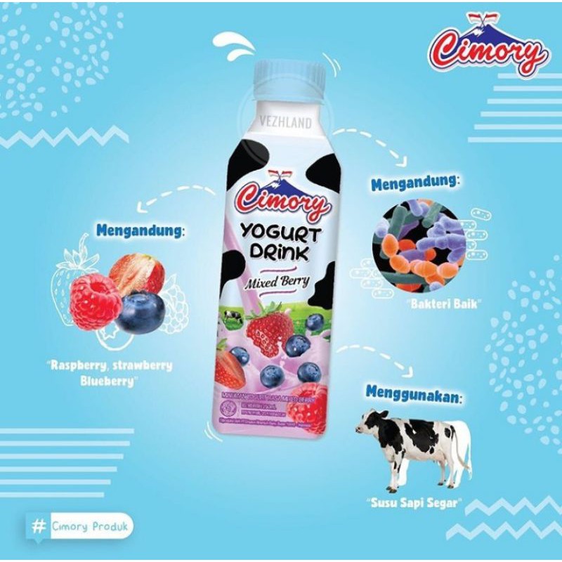 Jual Cimory Yougurt Drink Mixed Berry 250ml (Ecer) | Shopee Indonesia