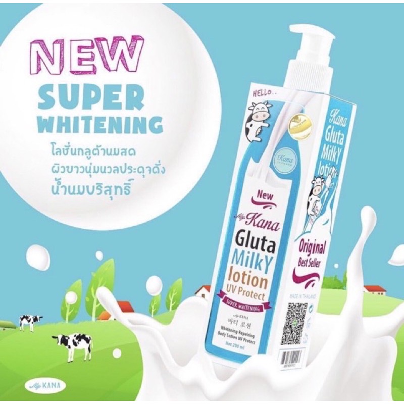 Jual MY KANA GLUTA MILKY LOTION 200g - ORIGINAL THAILAND MILK WHITENING LOTION | Shopee Indonesia