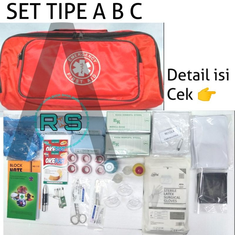 Jual Paket Tas Emergency Slempang First Aid Kit P3K Isi Tipe A ...