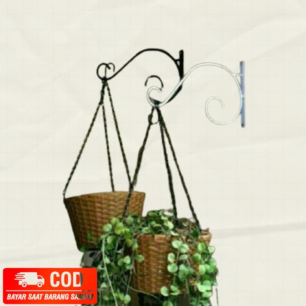 Jual Cantolan Sangkar Burung Pot Holder Besi Bracket Dinding ...