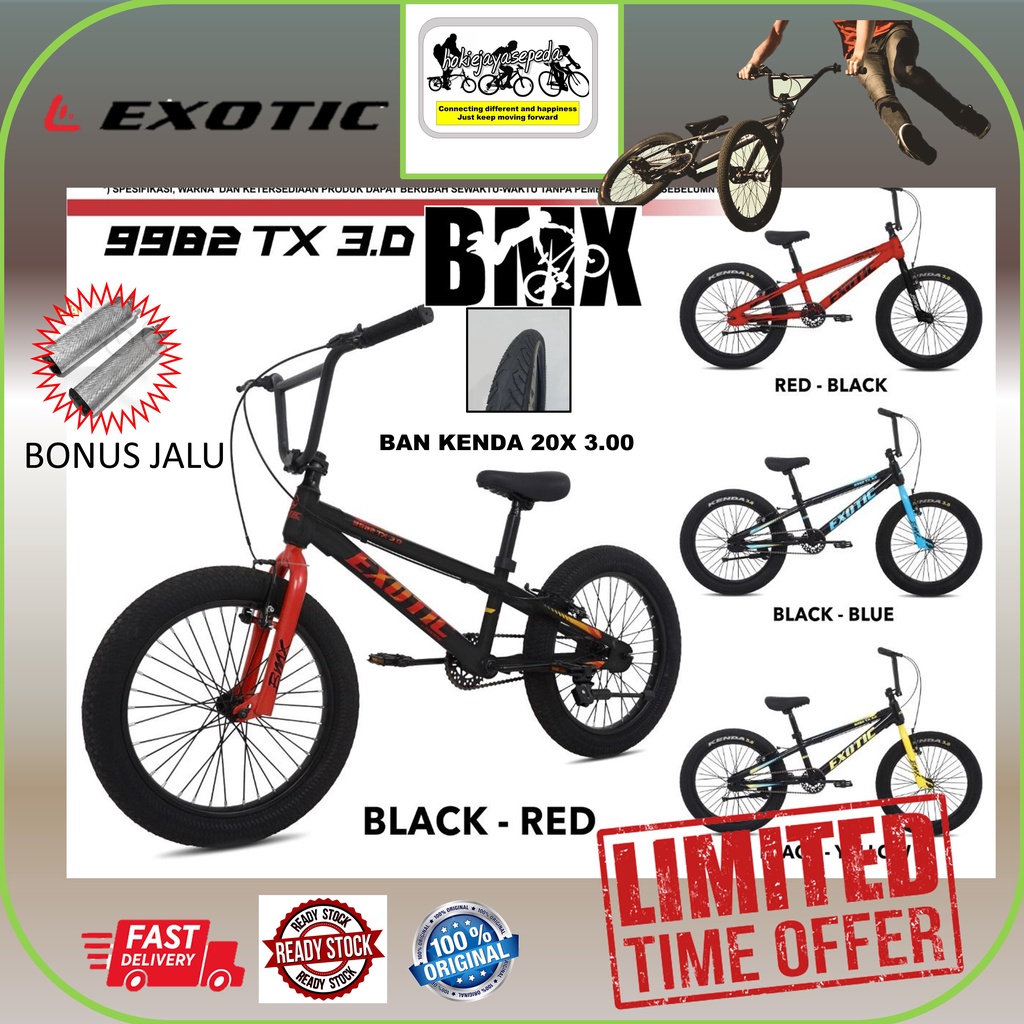 Jual Sepeda BMX 20" exotic 9982 BAN JUMBO 3.0 By PACIFIC bike BONUS JALU | Shopee Indonesia