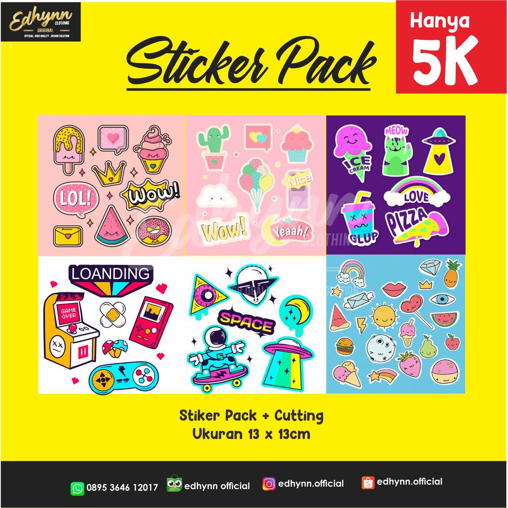 Jual Sticker Pack + Cutting// Stiker//Stikerpack// Stiker aesthetic ...