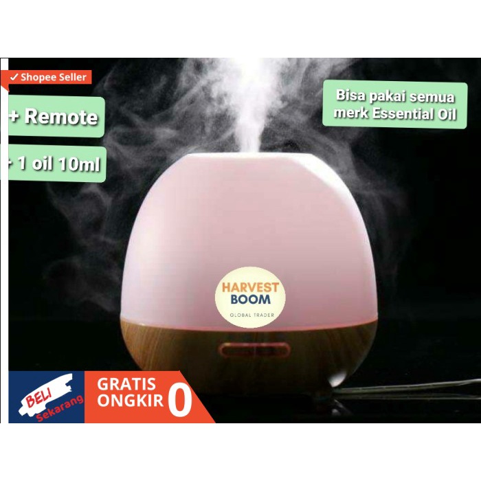 Jual Diffuser Aromatherapy +Remote + 7 Warna Lampu Purifier pengharum ...