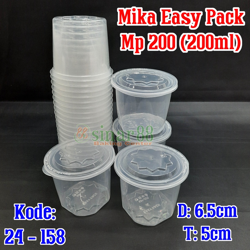 Jual Mika Easypack MP200 (Gelas Pudding 200ml) per slop isi 25pcs ...