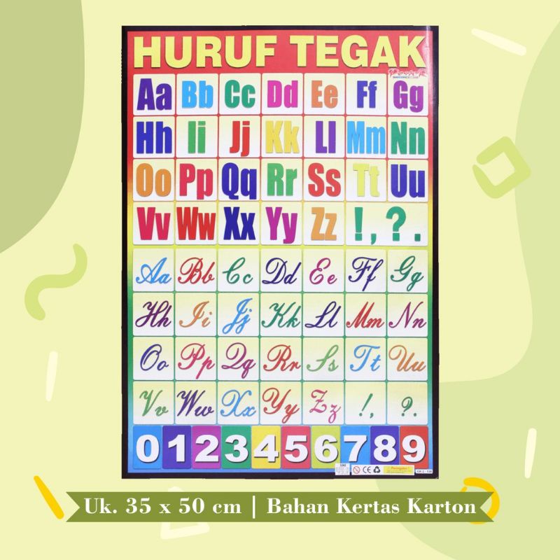 Jual poster edukasi abjad huruf alfabeth | Shopee Indonesia