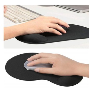 Jual kantor 3d mouse pad bantalan gel tangan lengan hitam polos gaming ...