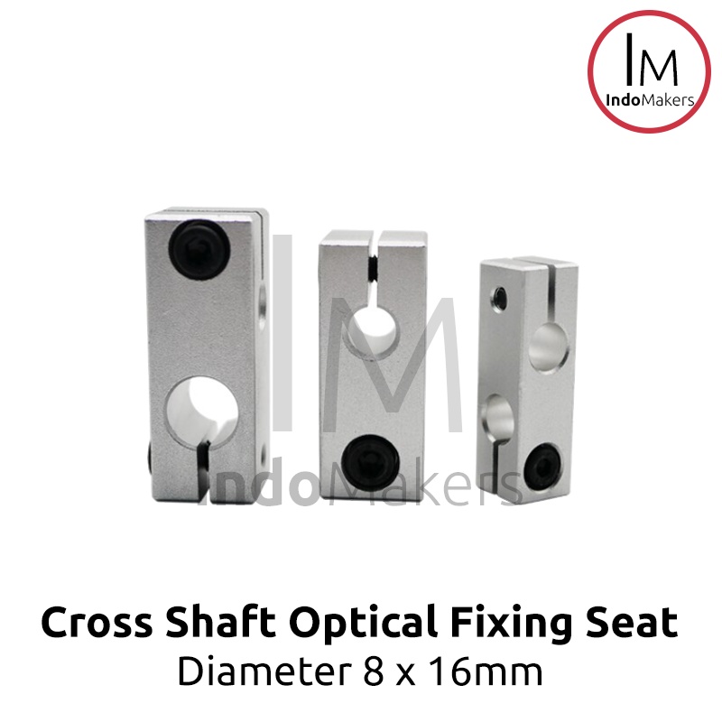 Jual Aluminium Cross Shaft Optical Fixing Seat / Block 8 x 16mm ...