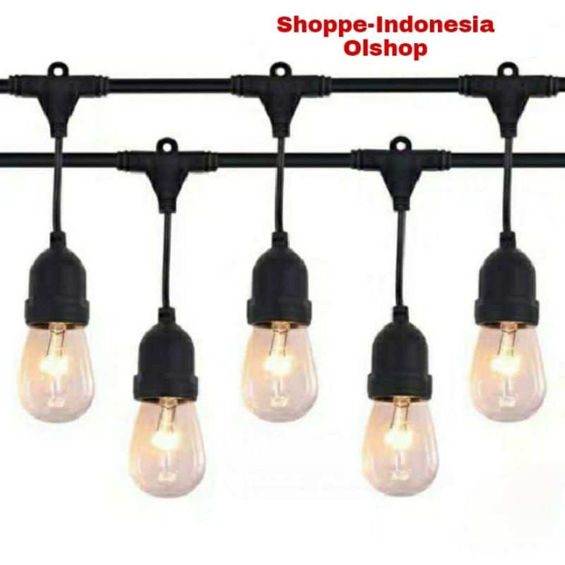 Jual KABEL FITTING Gantung 10M METER Lampu Cafe Dekorasi 10 Fitting ...