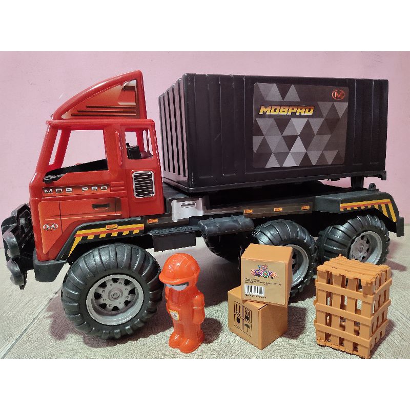 Jual Mainan Mobil Kontainer Container Box Barang Konstruksi Angkut ...