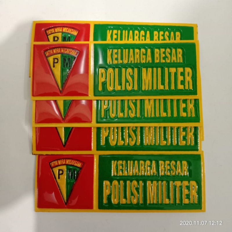 Jual Stiker Plat motor Keluarga besae Polisi Militer| stiker plat mobil ...