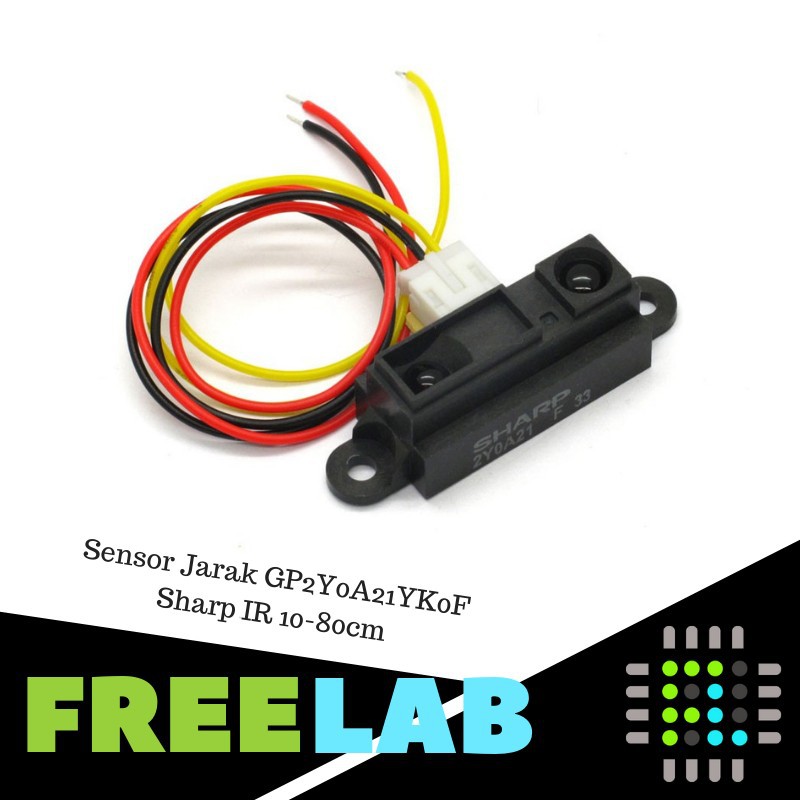 Jual Sensor Jarak GP2Y0A21YK0F Sharp IR 10-80cm Distance Sensor ...