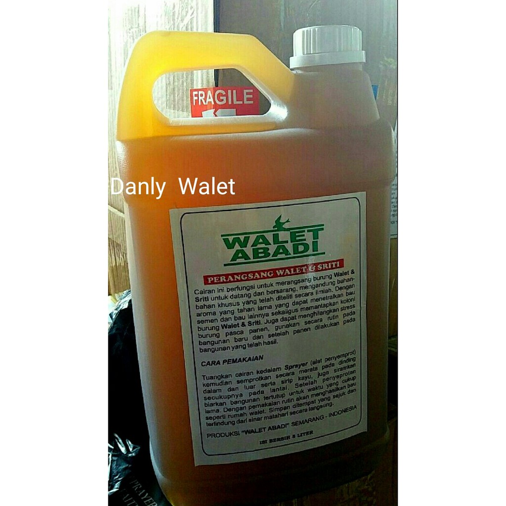 Jual Walet Abadi Parfum Dinding Aroma Pemikat Walet 5 Liter | Shopee ...