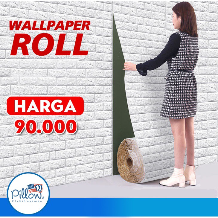 Jual 109 Pillow Wallpaper Dinding Sticker Dinding BATA 3D FOAM dinding ROLL TIDAK PUTUS | Shopee ...