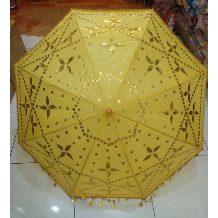 Jual Payung Pengantin Kuning Dan Merah Payung Pengantin Adat Padang Melayu Motif Terbaru