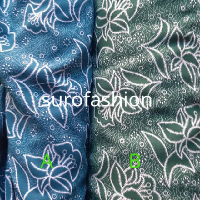 Jual Kain batik pkk warna biru dan hijau kain SEMISUTRA | Shopee Indonesia