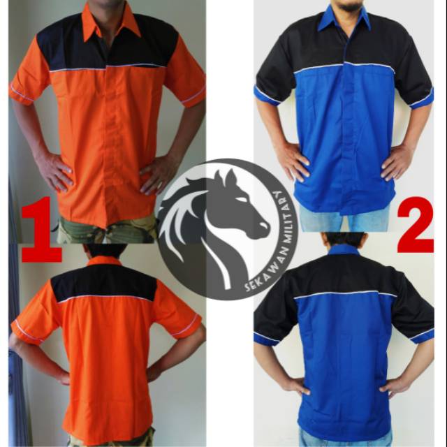 Jual Seragam Kerja - Kemeja Crew - Kemeja Kombinasi | Shopee Indonesia