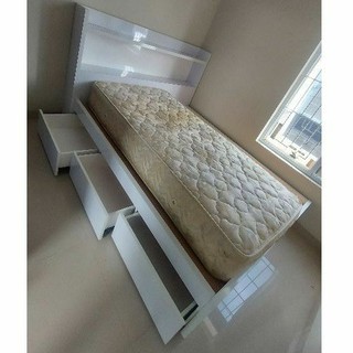 Jual Dipan ranjang kayu HPL 90x200 laci custom sesuai permintaan warna ...