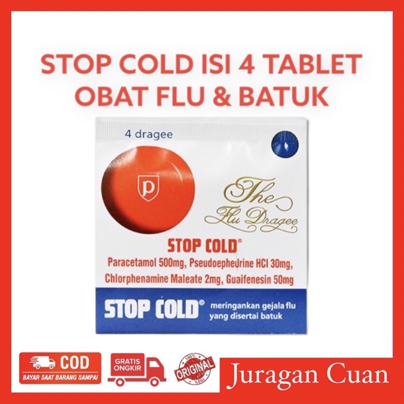 Jual STOP COLD ISI 4 TABLET OBAT FLU DAN BATUK | Shopee Indonesia