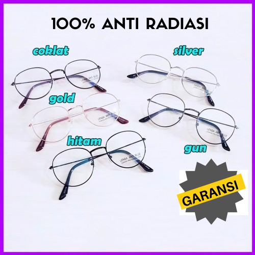 Jual Kacamata Dewasa Oval Anti Radiasi / Blueray HP Laptop Komputer DZ231 Pria Wanita Original ...