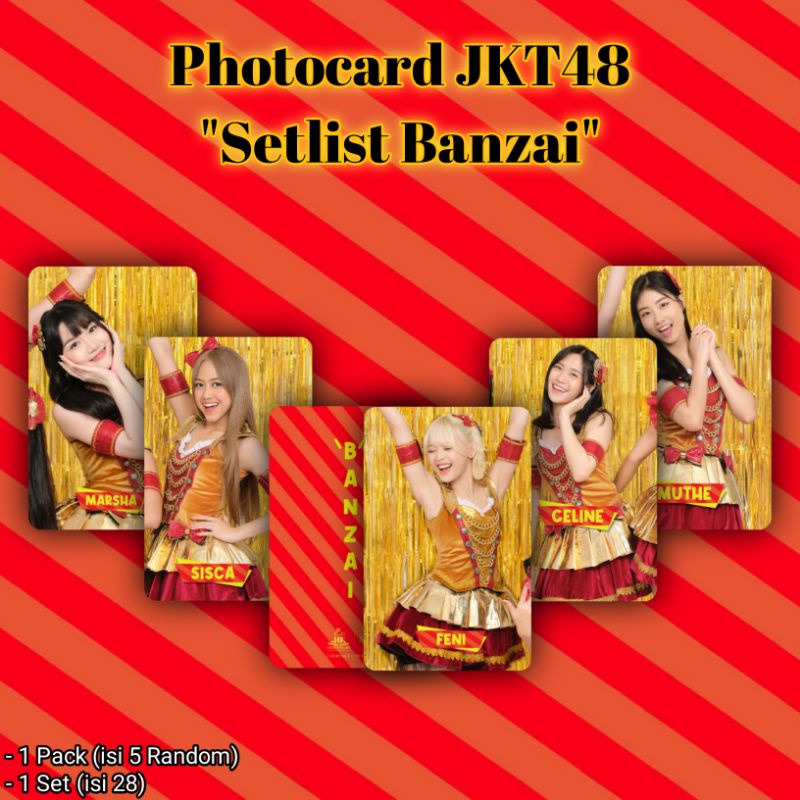 Jual Photocard JKT48 setlist Banzai ,Fanmade/Hanmade | Shopee Indonesia